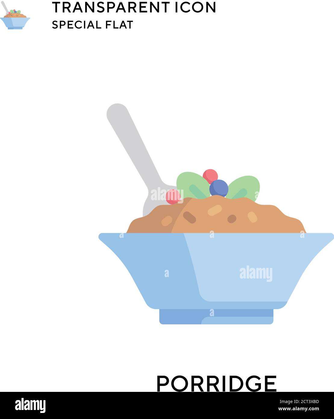 Porridge vector icon. Flat style illustration. EPS 10 vector Stock ...