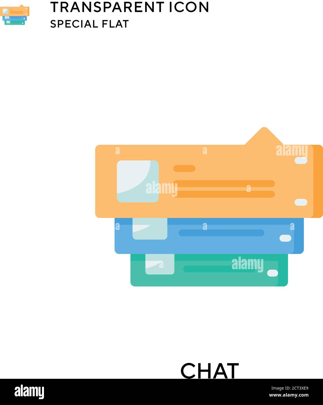 Chat vector icon. Flat style illustration. EPS 10 vector Stock Vector ...