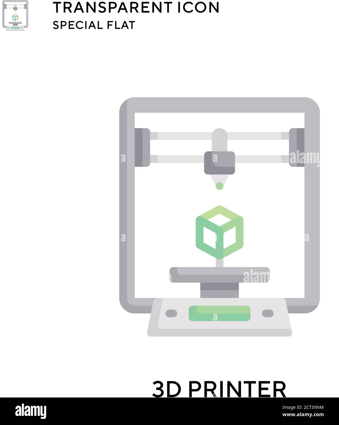 3d printer vector icon. Flat style illustration. EPS 10 vector Stock ...