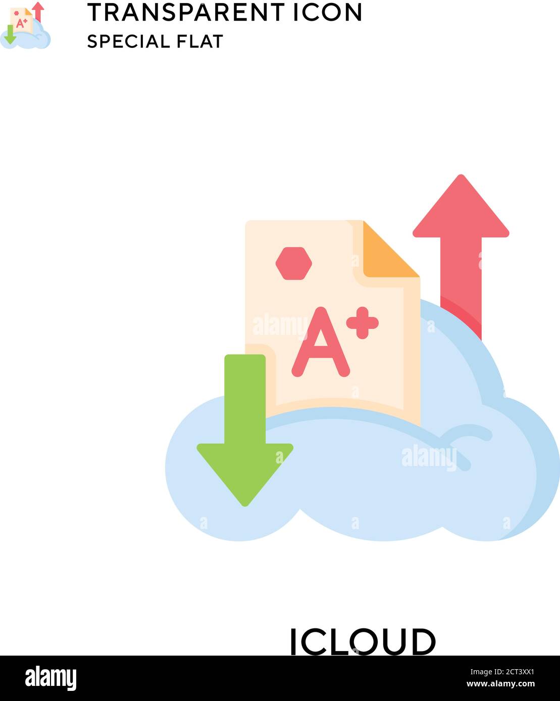 Icloud vector icon. Flat style illustration. EPS 10 vector Stock Vector ...