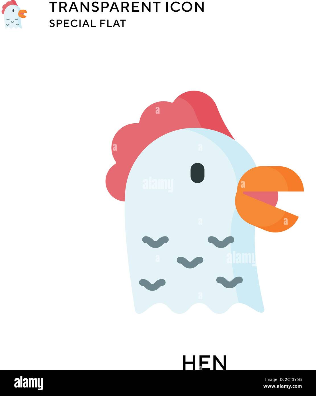 Hen vector icon. Flat style illustration. EPS 10 vector Stock Vector ...