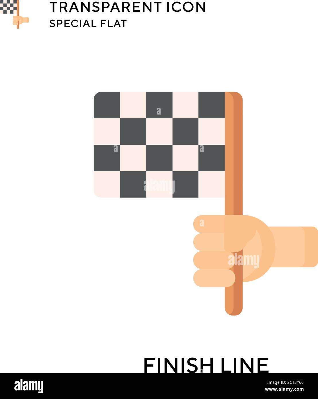 Runner crossing finish line vector Cut Out Stock Images & Pictures - Alamy