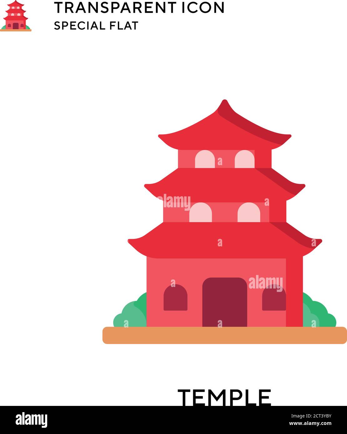 Temple vector icon. Flat style illustration. EPS 10 vector Stock Vector ...