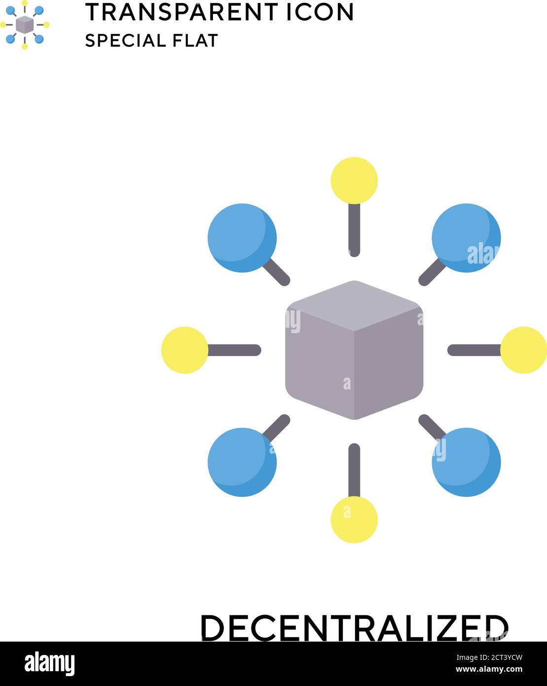 Decentralized vector icon. Flat style illustration. EPS 10 vector Stock ...