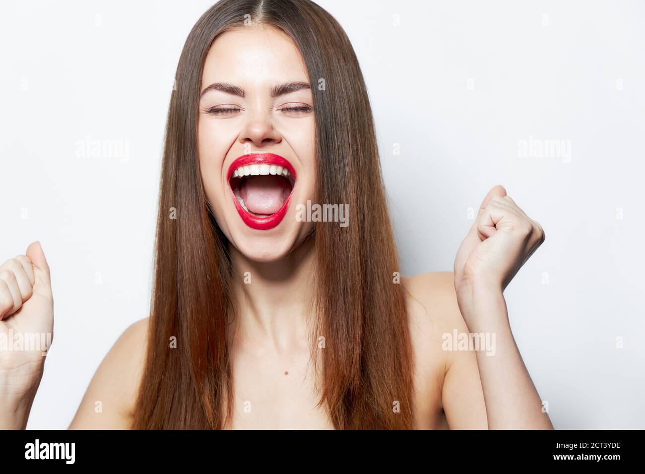 Clenched lips hi-res stock photography and images - Alamy