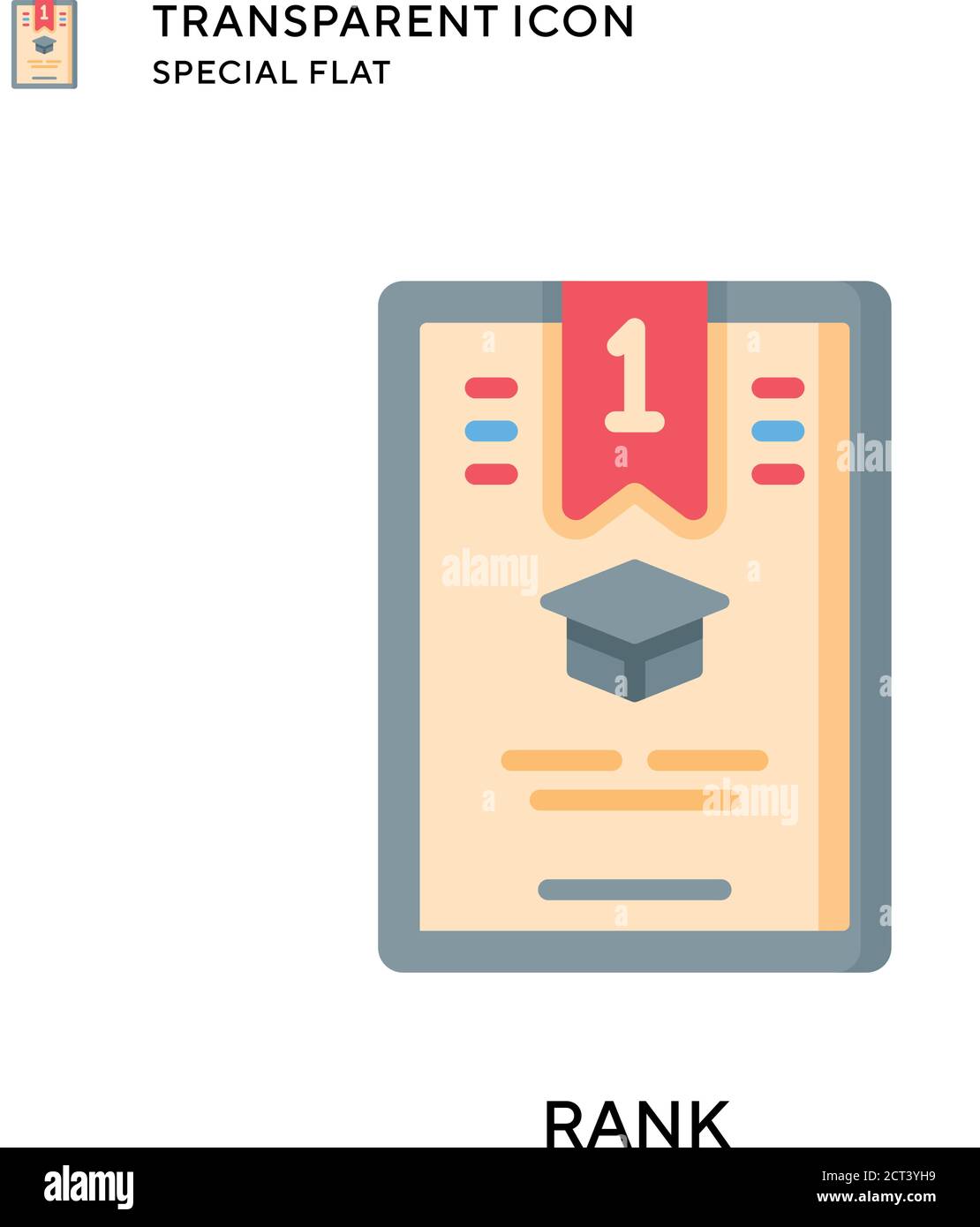 Rank vector icon. Flat style illustration. EPS 10 vector Stock Vector ...