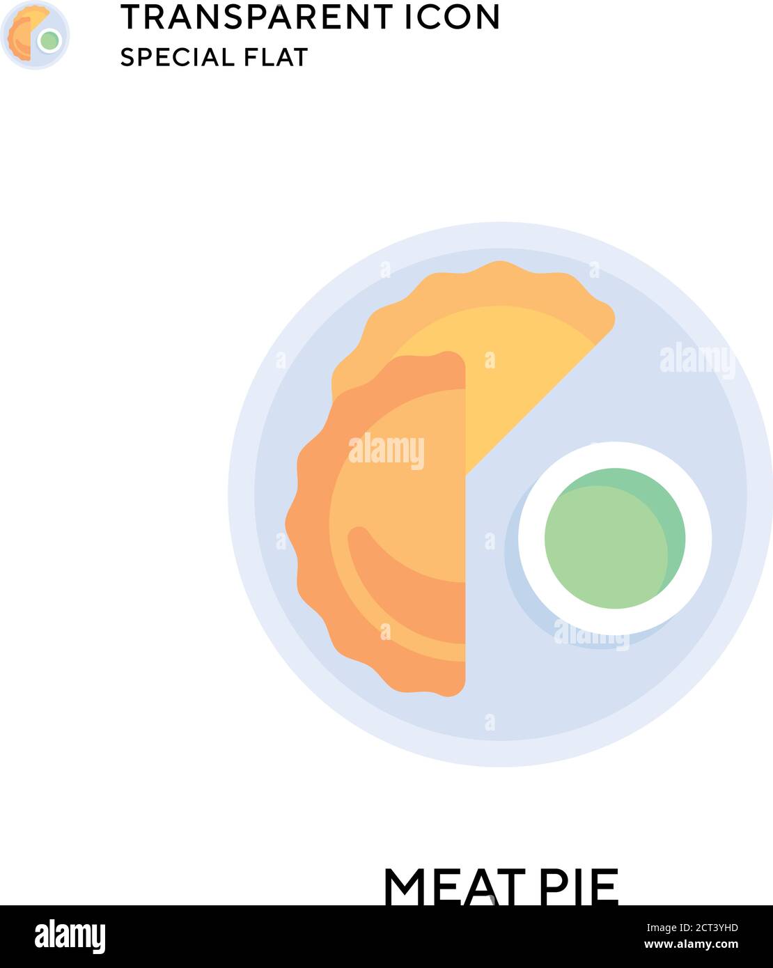 Meat pie vector icon. Flat style illustration. EPS 10 vector Stock ...