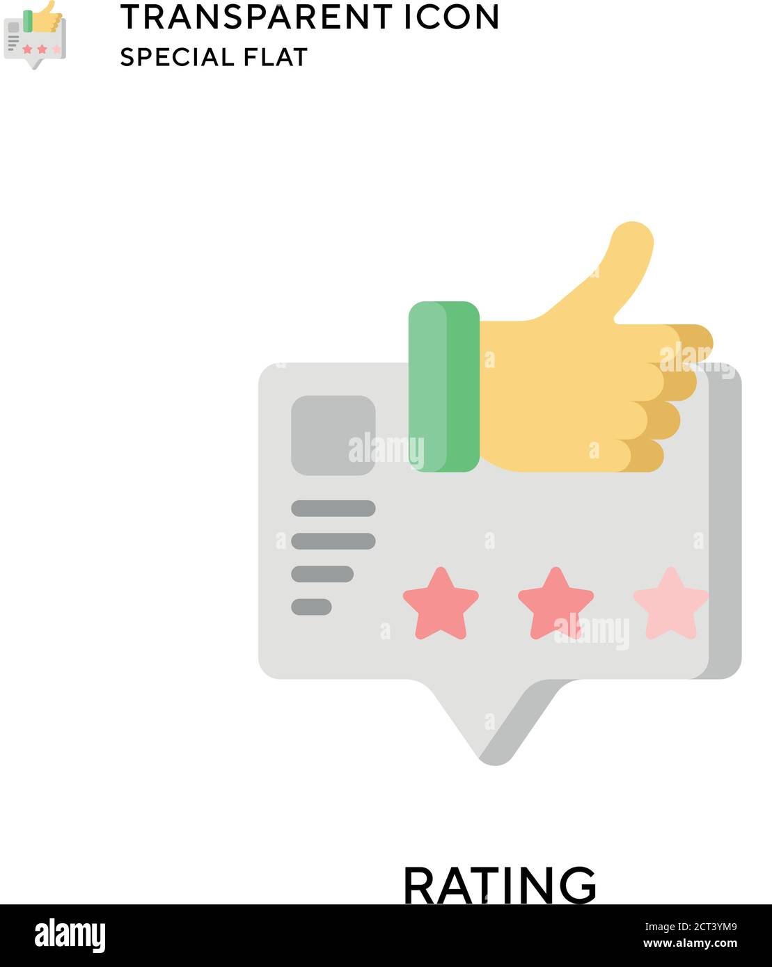 Rating vector icon. Flat style illustration. EPS 10 vector Stock Vector ...