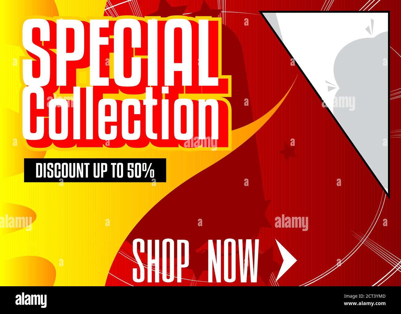 Comic book fashion sale, unique social media post design. Cartoon ...