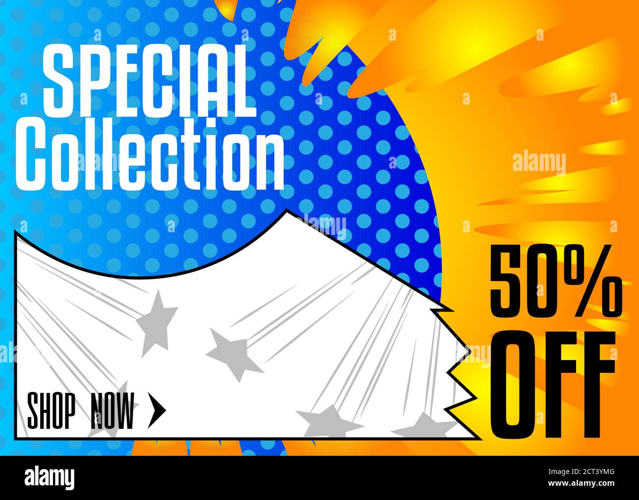 Comic book fashion sale, unique social media post design. Cartoon ...