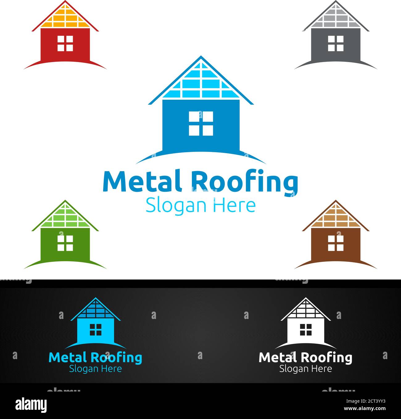 Metal Roofing Logo for Shingles Roof Real Estate or Handyman ...