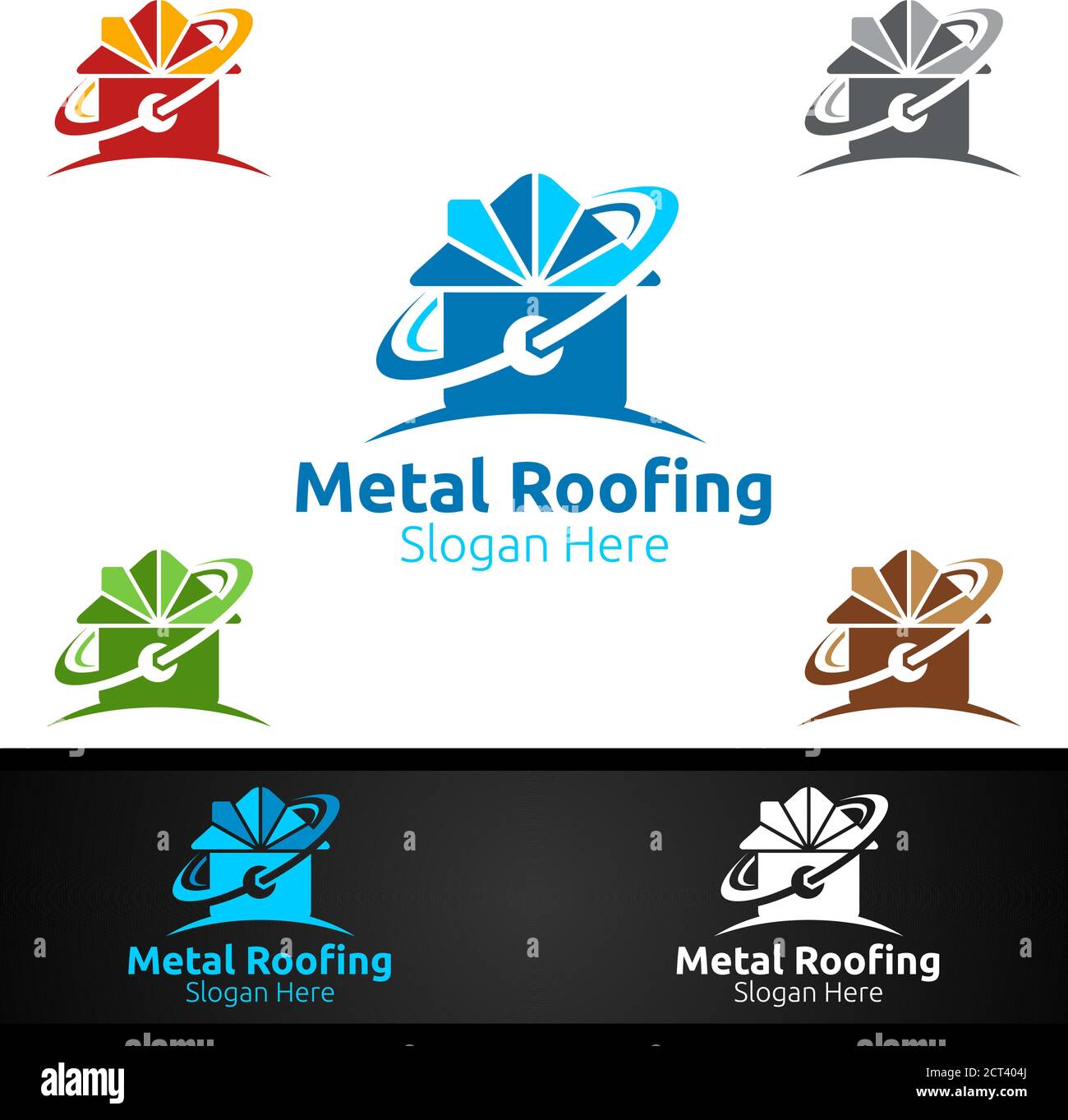 Metal Roofing Logo for Shingles Roof Real Estate or Handyman ...