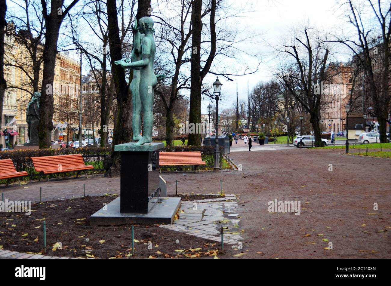 Finland - Helsinki Esplanadi Park Stock Photo - Alamy