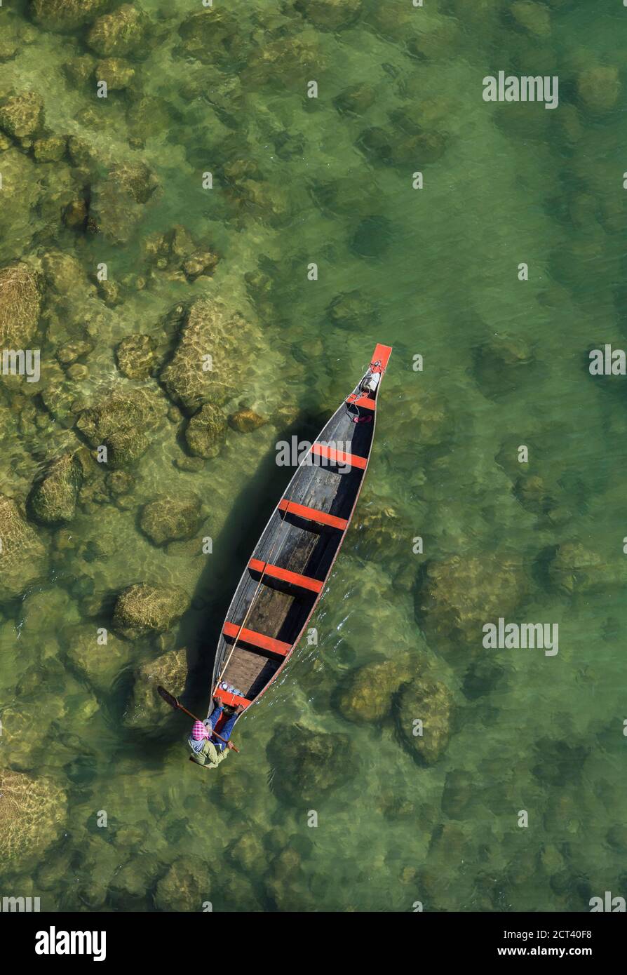 Crystal Clear water of Dawki River near India Bangladesh Border in ...