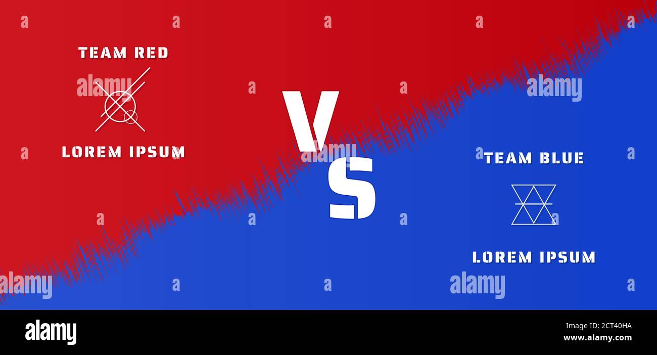 Tournament background red versus blue concept line wavy design. vector ...