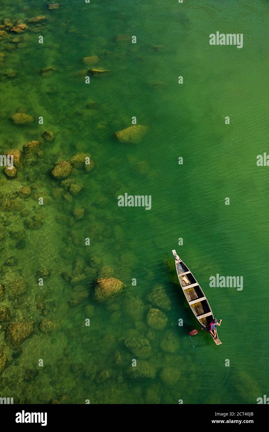 Crystal Clear water of Dawki River near India Bangladesh Border in ...