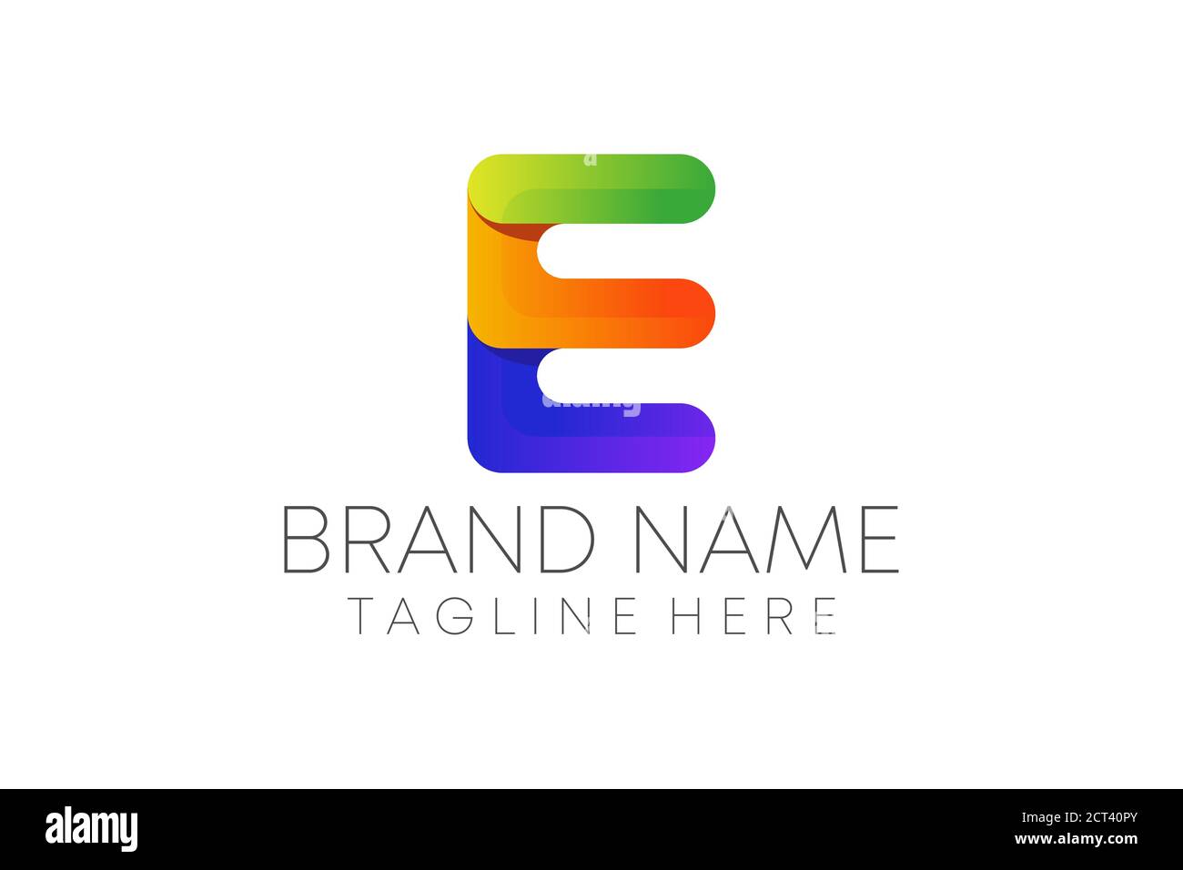 colorful e letter logo design vector for business Stock Vector Image ...