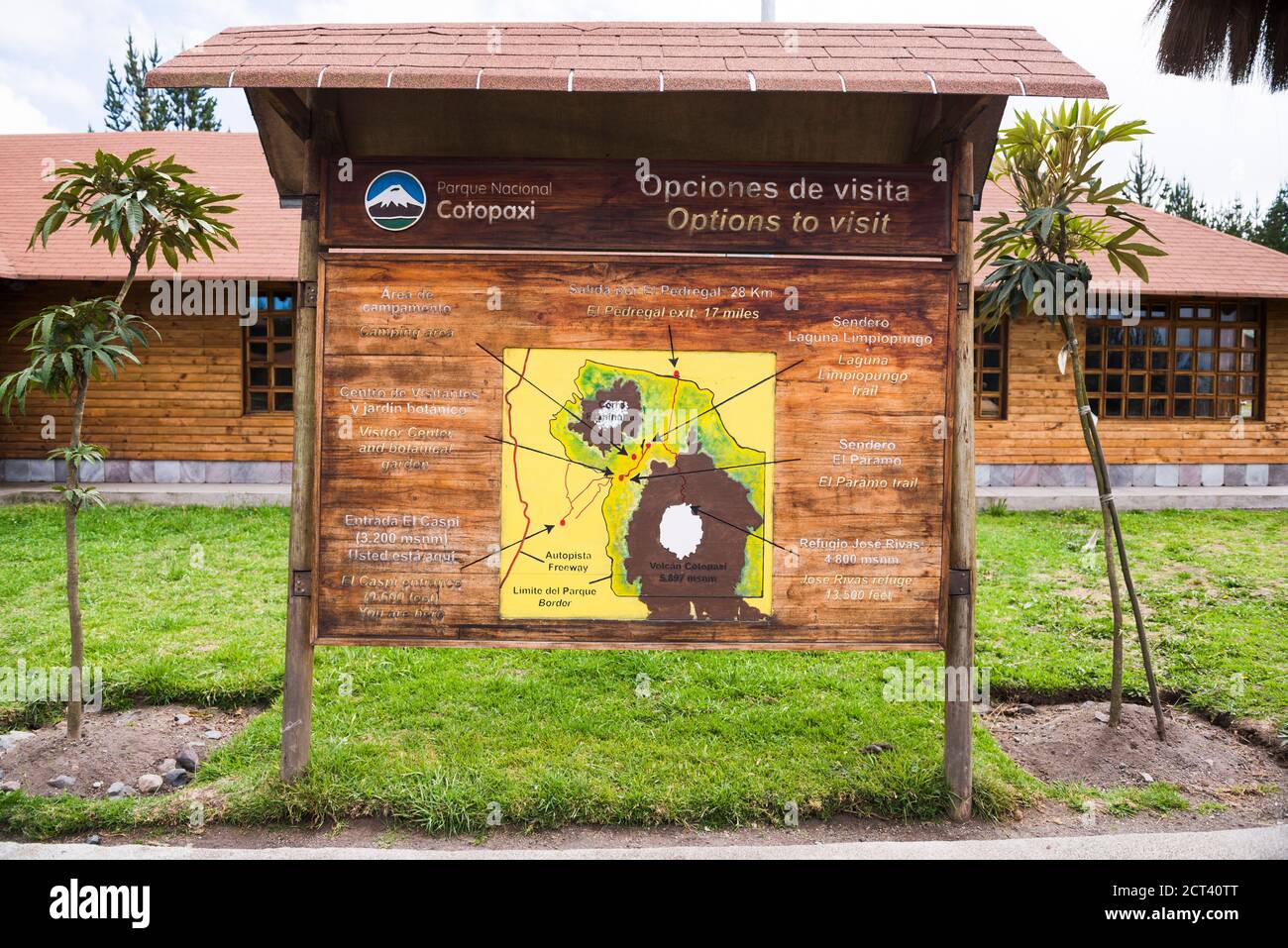 Cotopaxi National Park map, Cotopaxi Province, Ecuador Stock Photo - Alamy