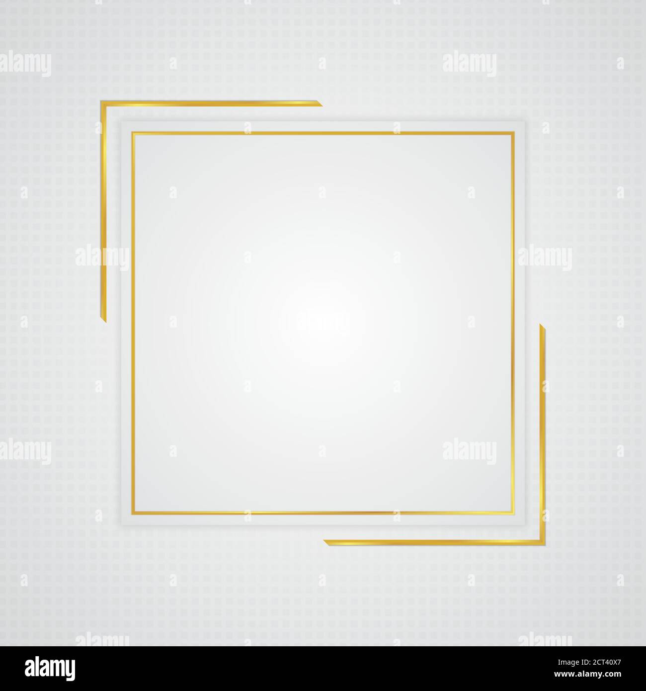 White luxury background square gold frame overlap layer design. vector ...