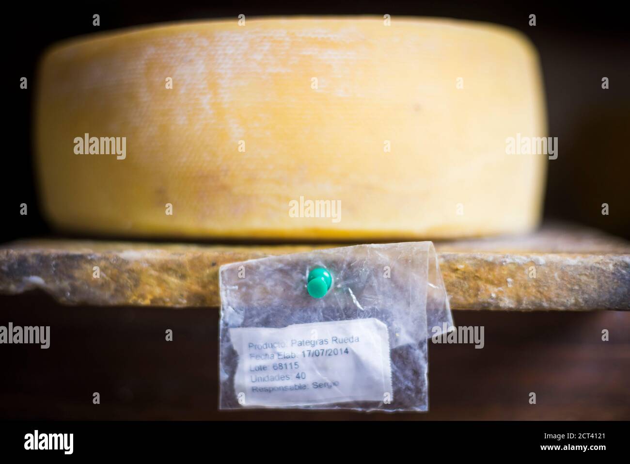 Cheese maturing in the cheese factory on the farm at Hacienda Zuleta ...