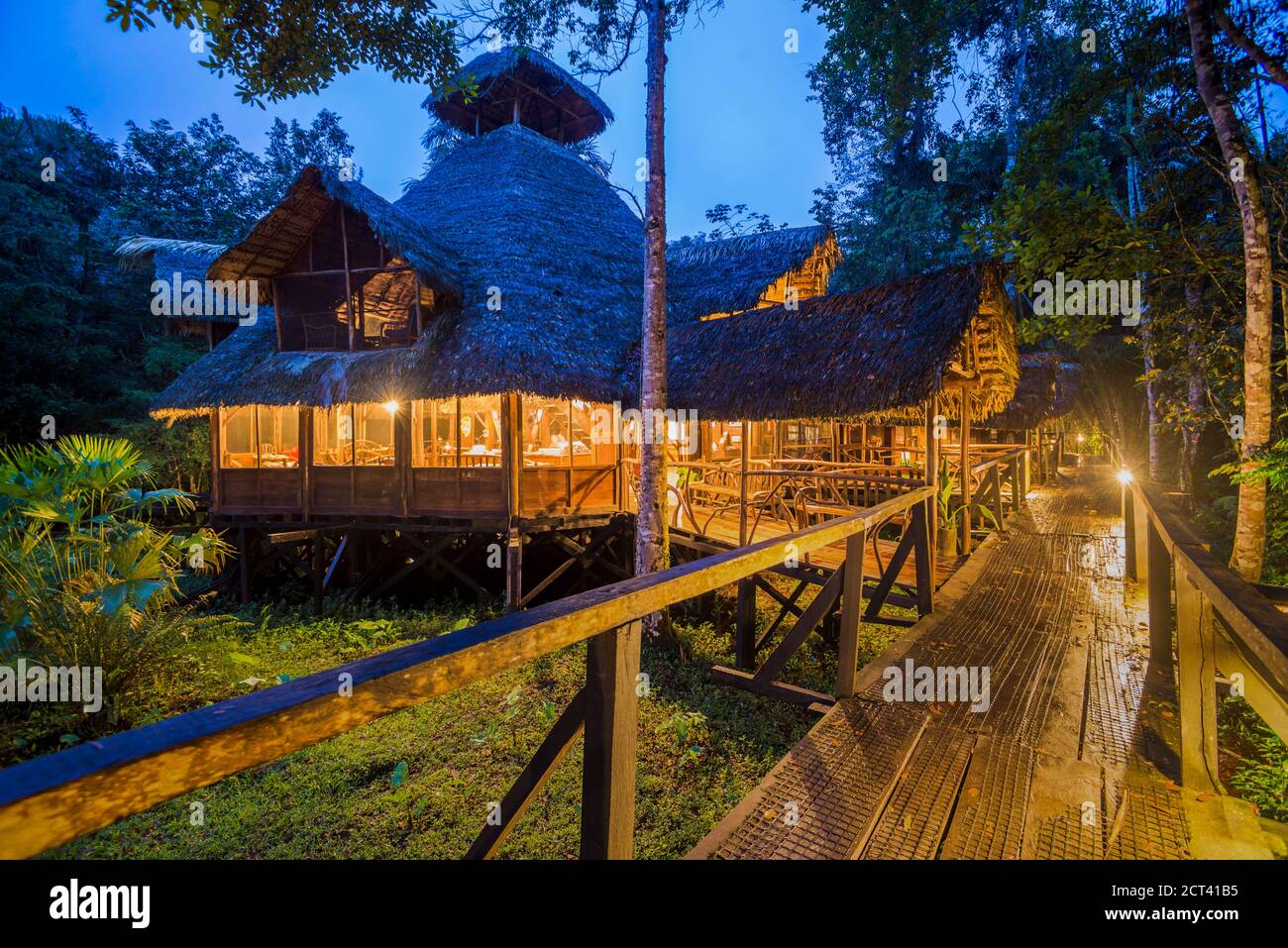 Sacha Lodge, an Amazon Rainforest lodge near Coca in Euador, South ...