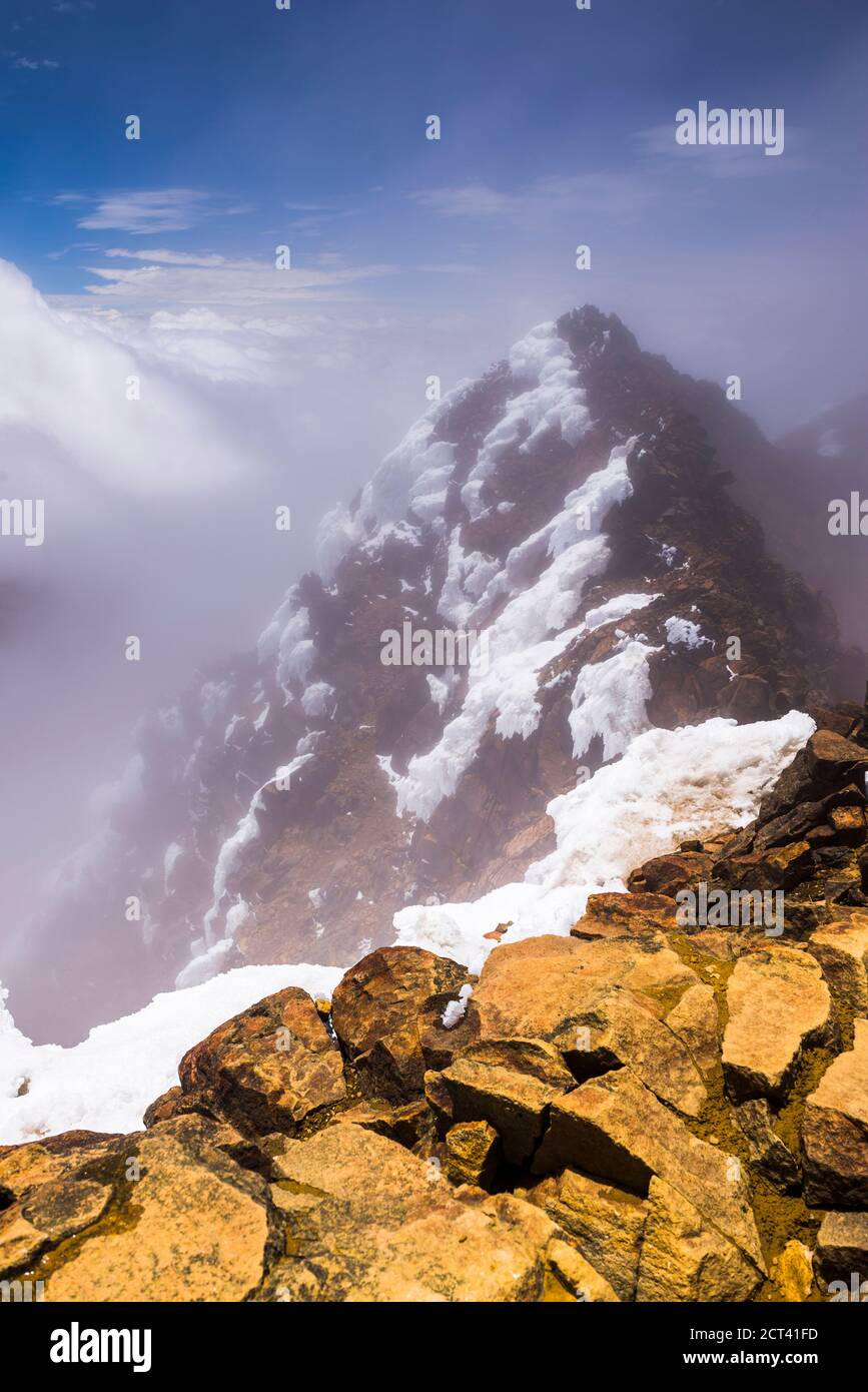 5126m summit of Illiniza Norte Volcano, Pichincha Province, Ecuador ...