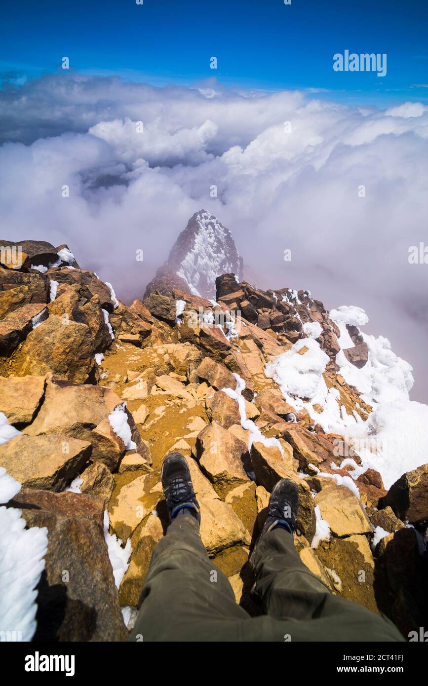 5126m summit of Illiniza Norte Volcano, Pichincha Province, Ecuador ...