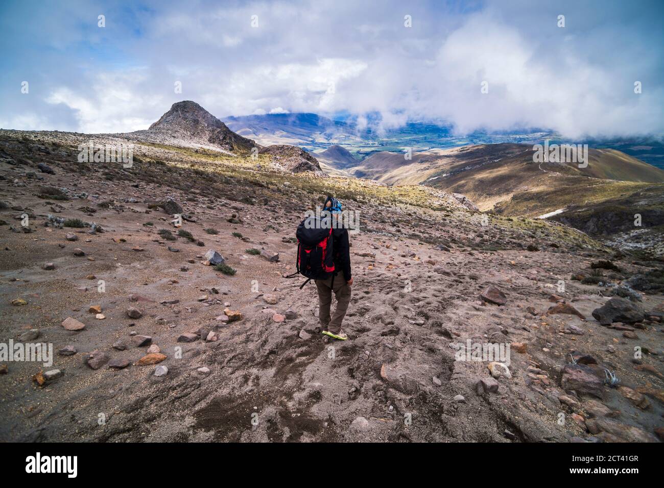 Volcanic sand slope on Illiniza Norte Volcano), Pichincha Province ...