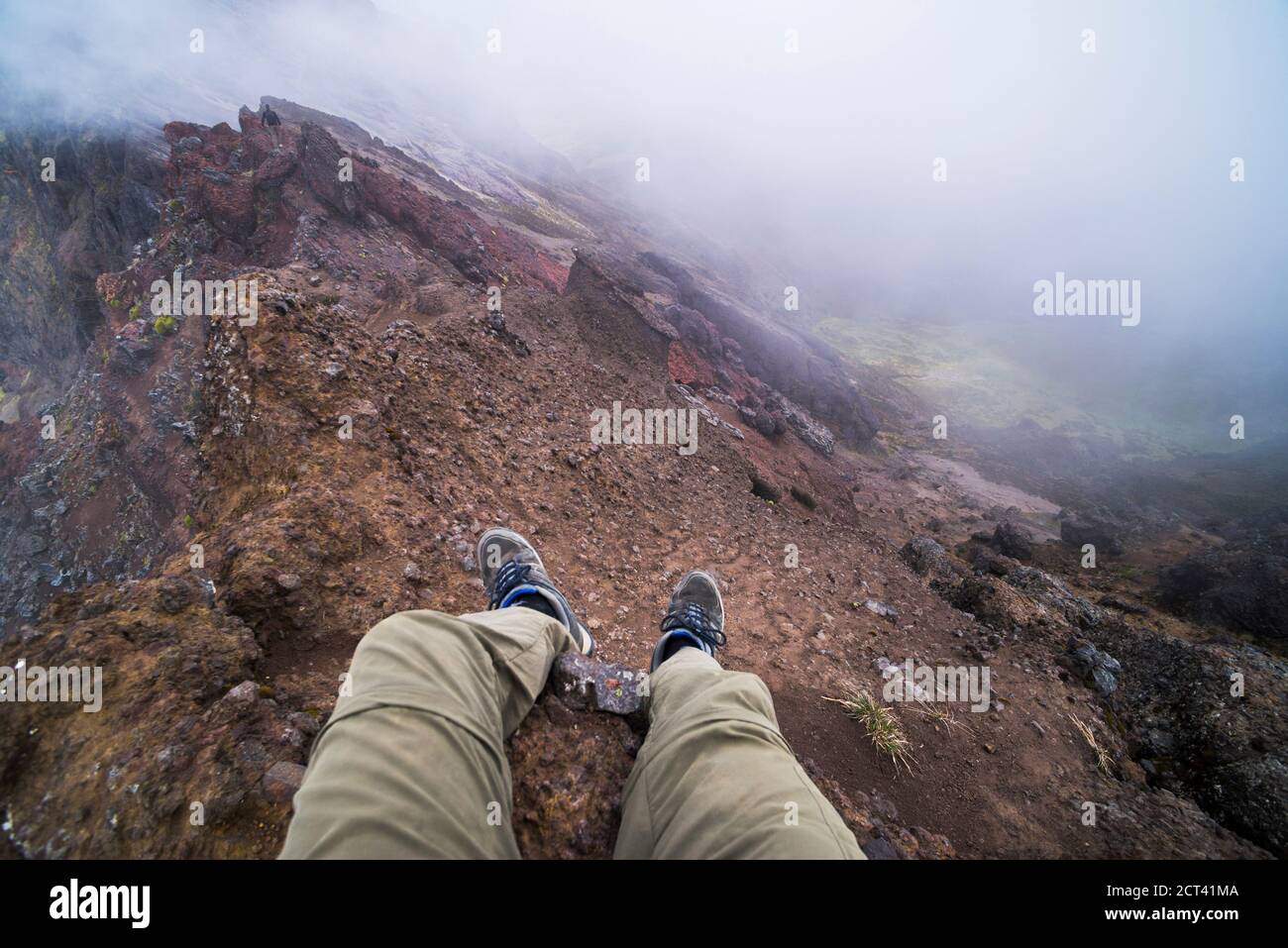 Climber on Ruminahui Volcano summit, Cotopaxi National Park, Avenue of ...