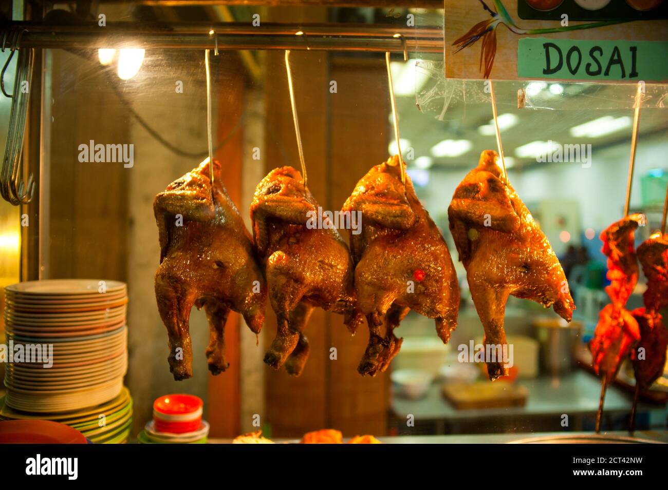 Chickens at an Indian Restaurant in Tanah Rata, Cameron Highlands ...