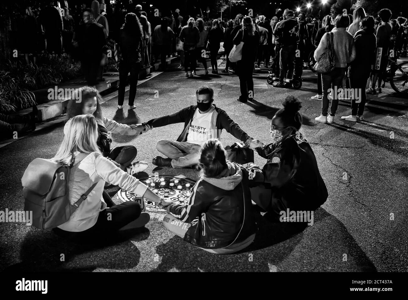 Candlelight vigil Black and White Stock Photos & Images - Alamy