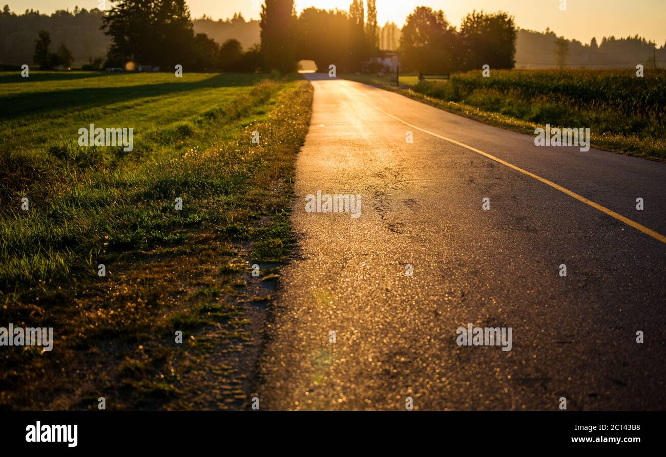 Empty rural road hi-res stock photography and images - Alamy