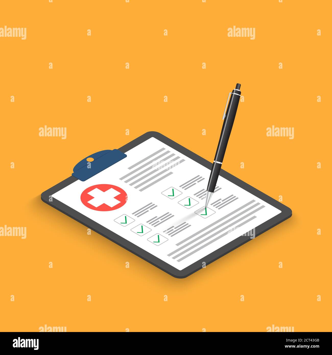 Health insurance form pen Stock Vector Images - Alamy