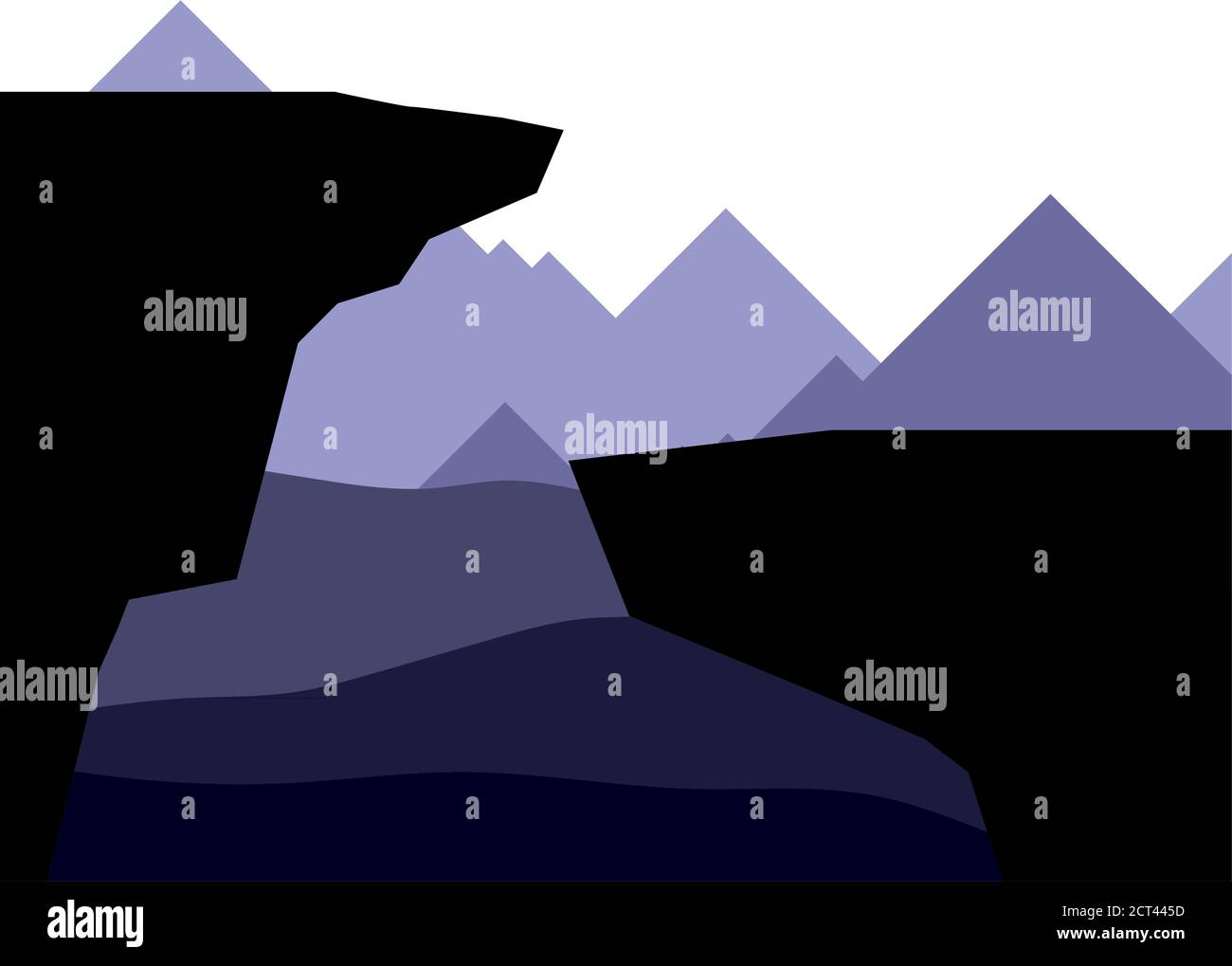 Purple cliffs Stock Vector Images - Alamy