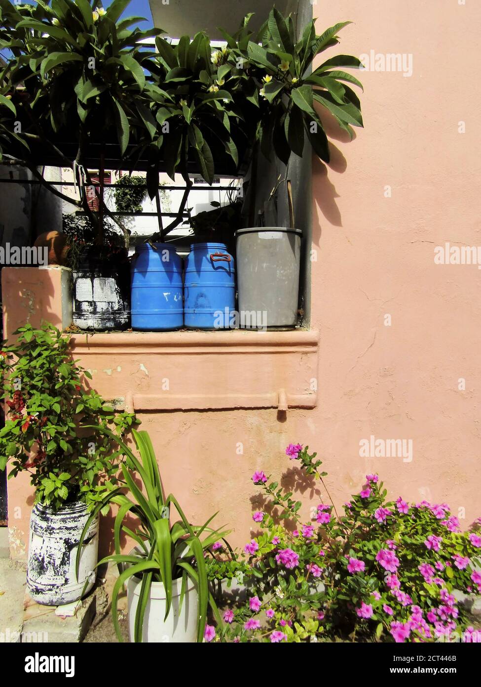 Pretty House Facade, Galatas Village, Crete, Greece Stock Photo - Alamy