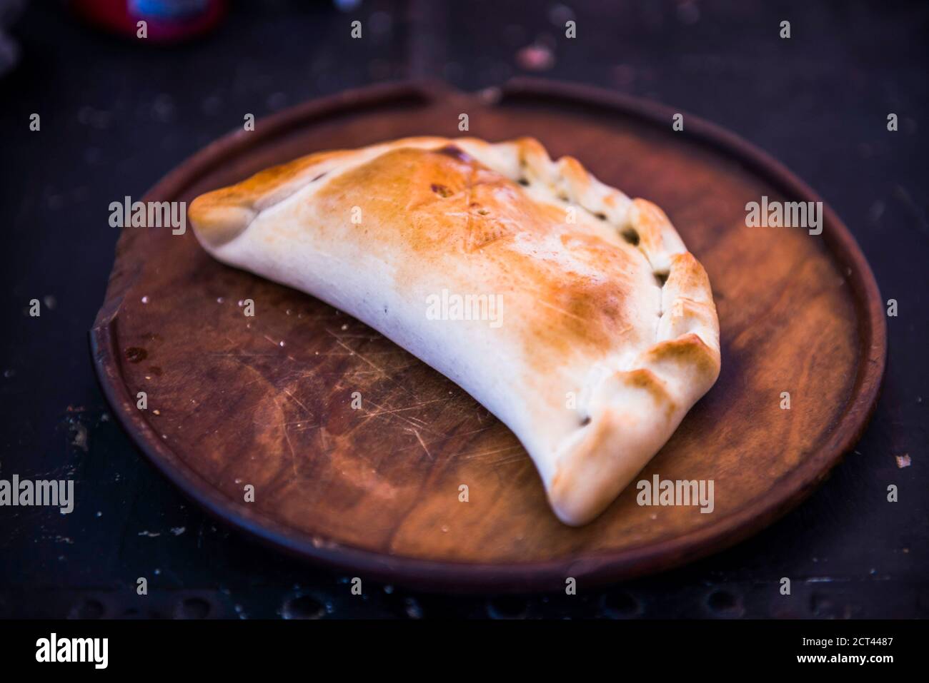 An empanada, a traditional Chilean food, Valparaiso, Valparaiso ...
