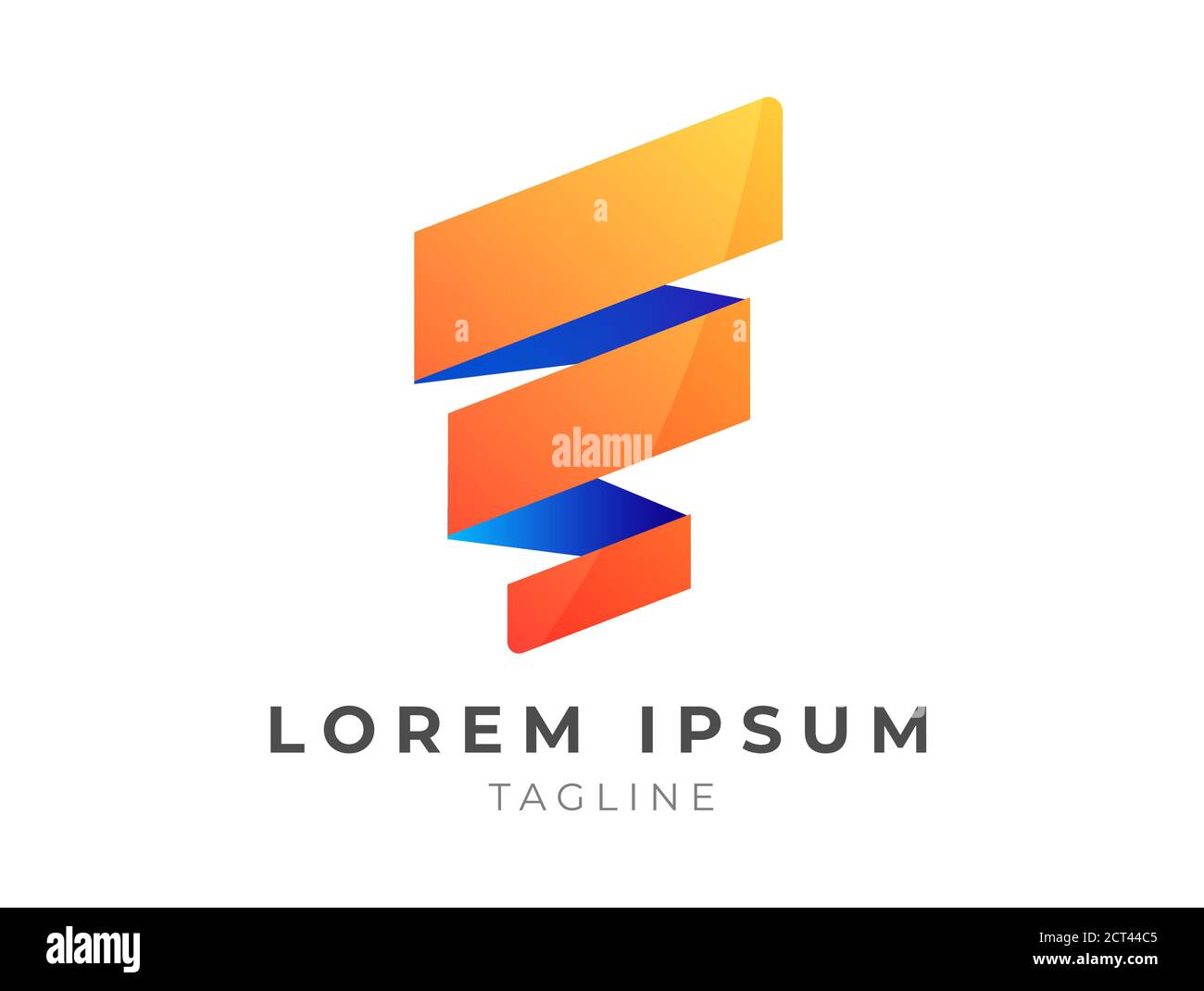 Ribbon Abstract Colorful Logo Design Template Editable and Reusable ...