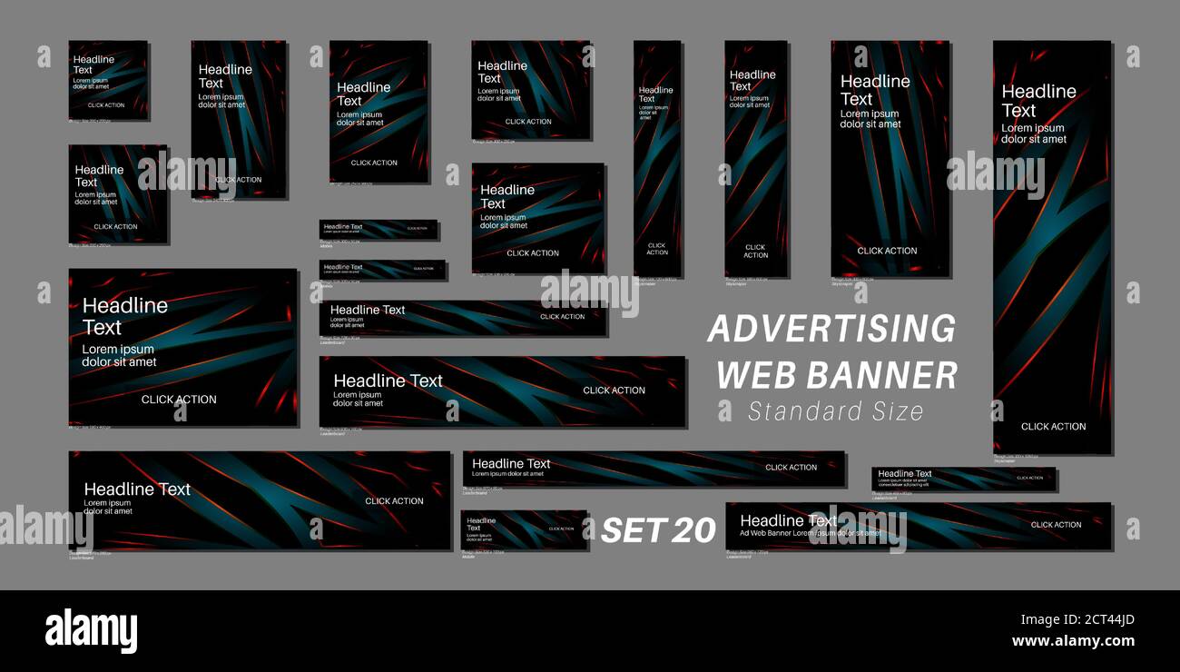 Set of web banners in standard sizes Stock Vector Image & Art - Alamy