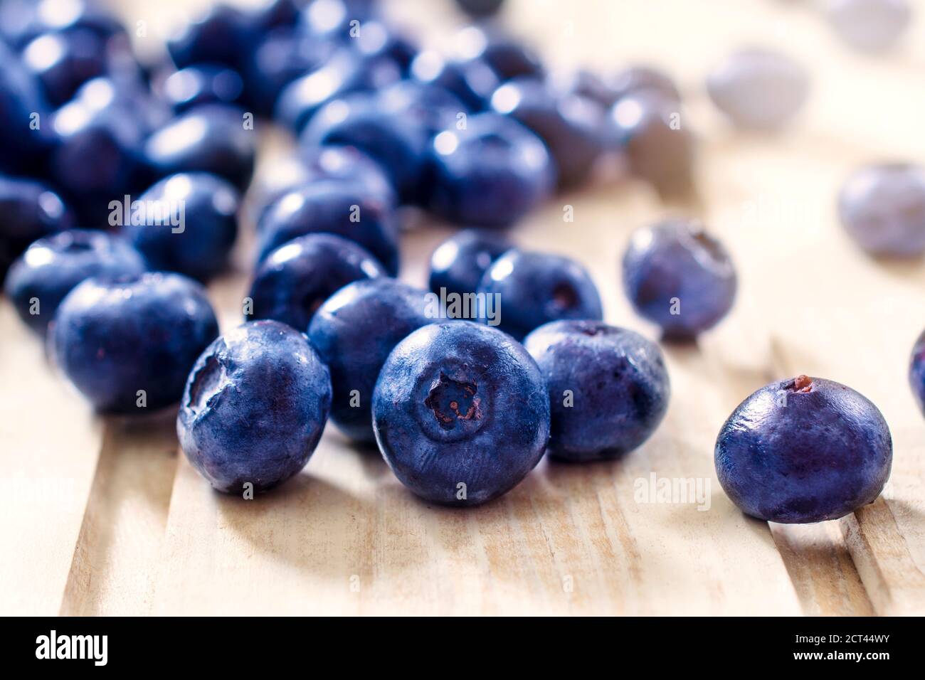 Selective focus on the front blueberry Stock Photo - Alamy