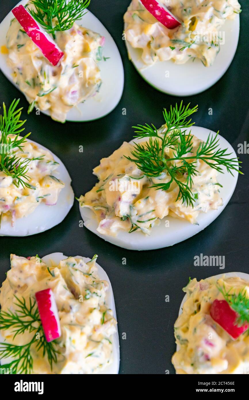Boiled egg birds eye view hi-res stock photography and images - Alamy