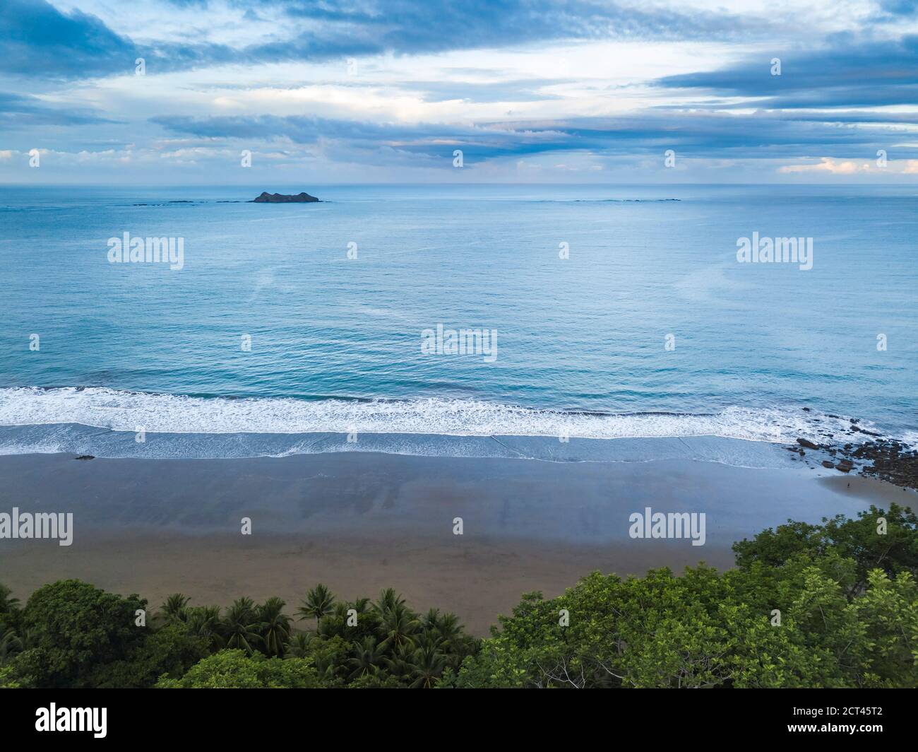 Arco Beach and rainforest at sunrise, Uvita, Puntarenas Province ...
