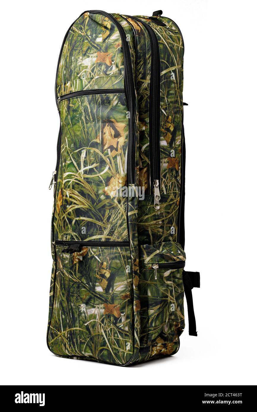 Big military backpack isolated on white background Stock Photo - Alamy