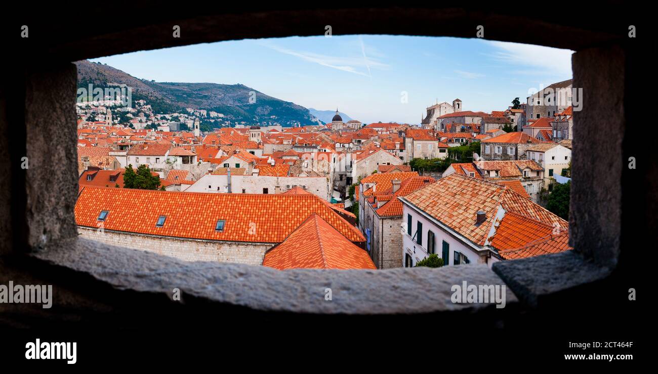 Panoramic photo of Dubrovnik Old Town, UNESCO World Heritage Site ...