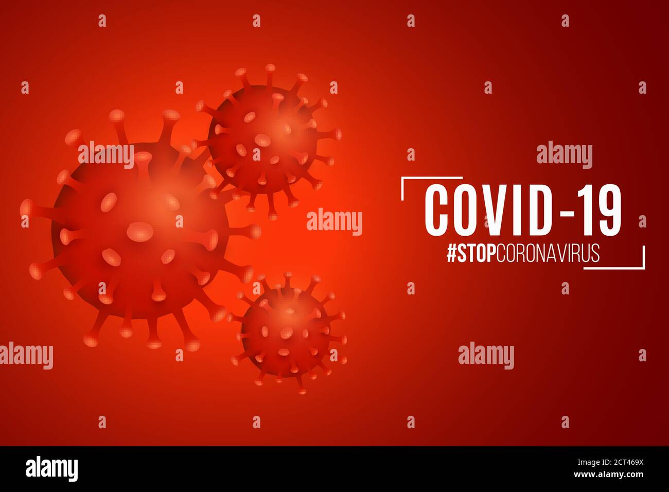 Pathogen organism coronavirus on a light red background. Covid-19 ...