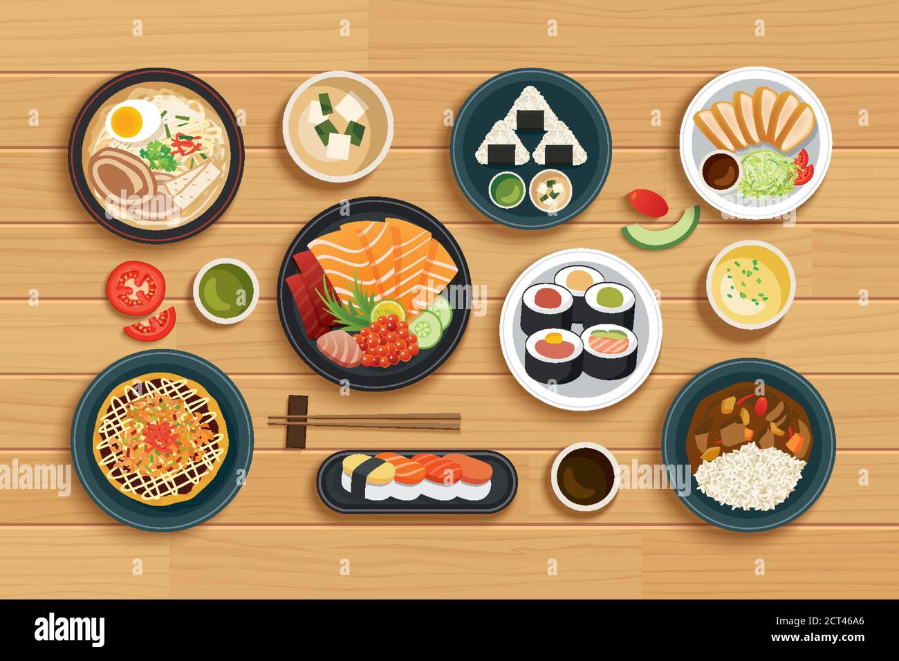Japanese cuisine menu japan Stock Vector Images - Alamy