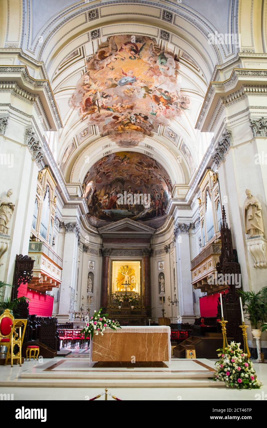 Interior of Palermo Cathedral (Duomo di Palermo), Sicily, Italy, Europe ...