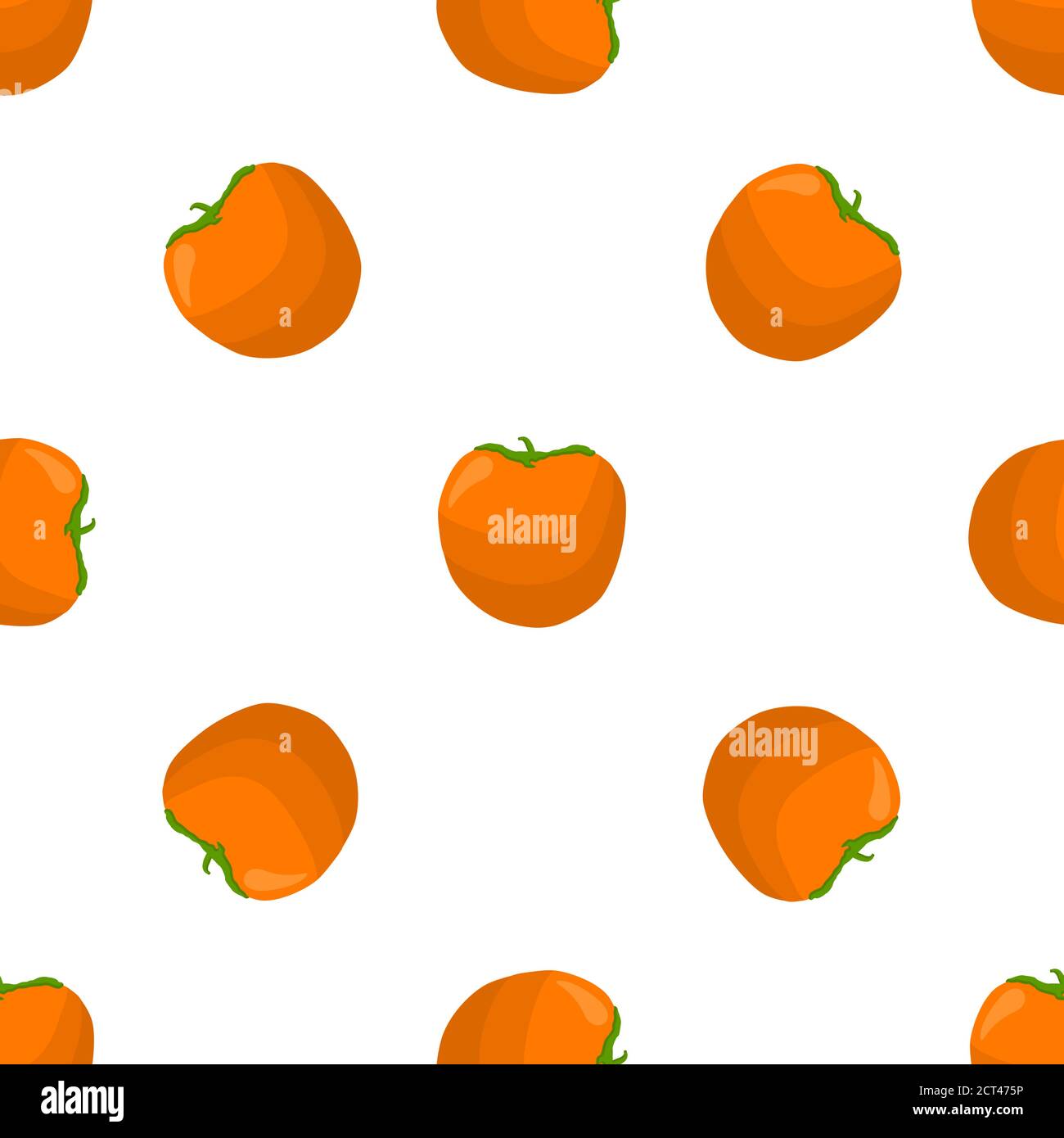 Illustration on theme big colored seamless persimmon, fruit pattern for ...