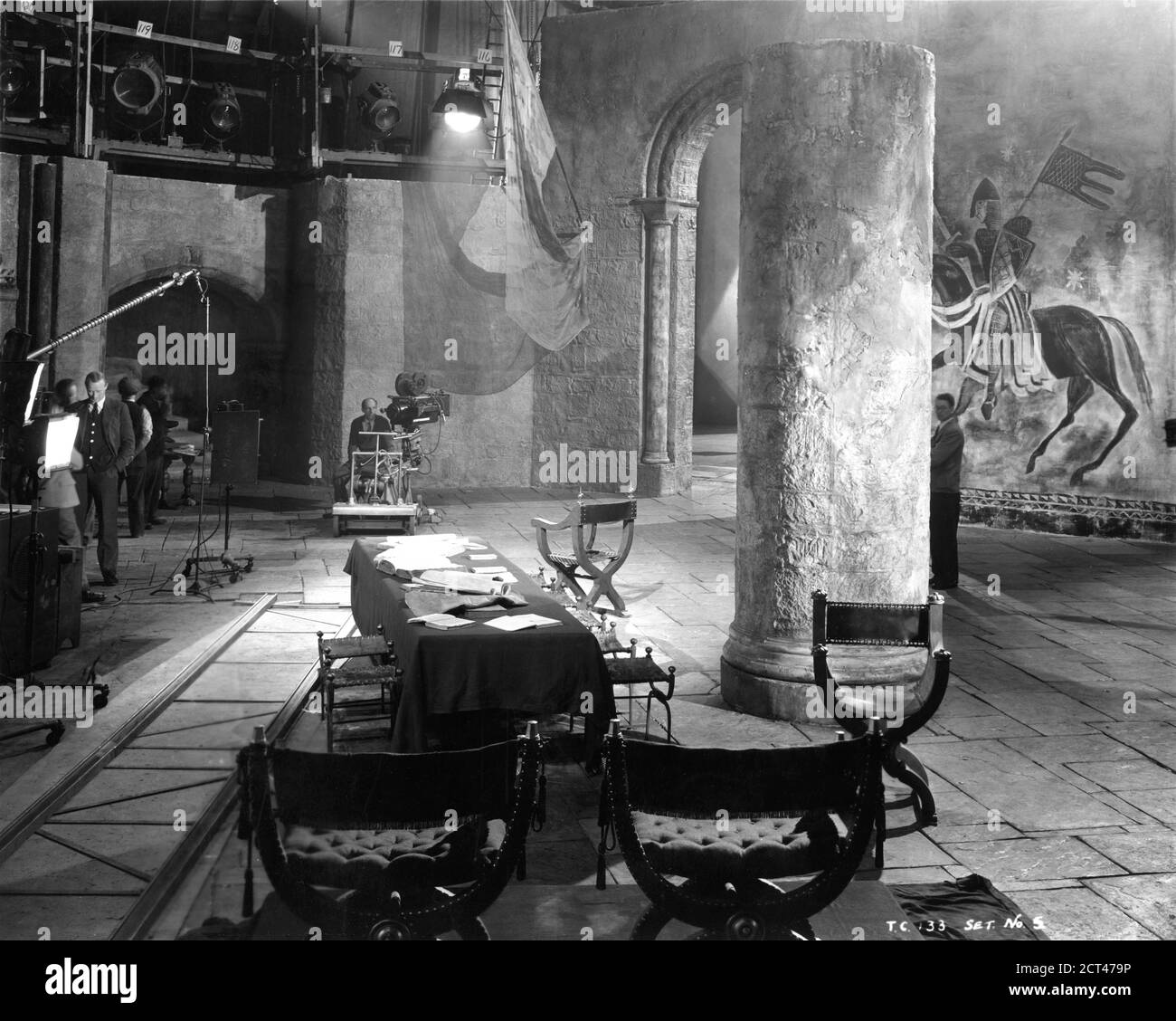 Set Still with Film Crew and Associate Director ANTHONY BUSHELL of ...
