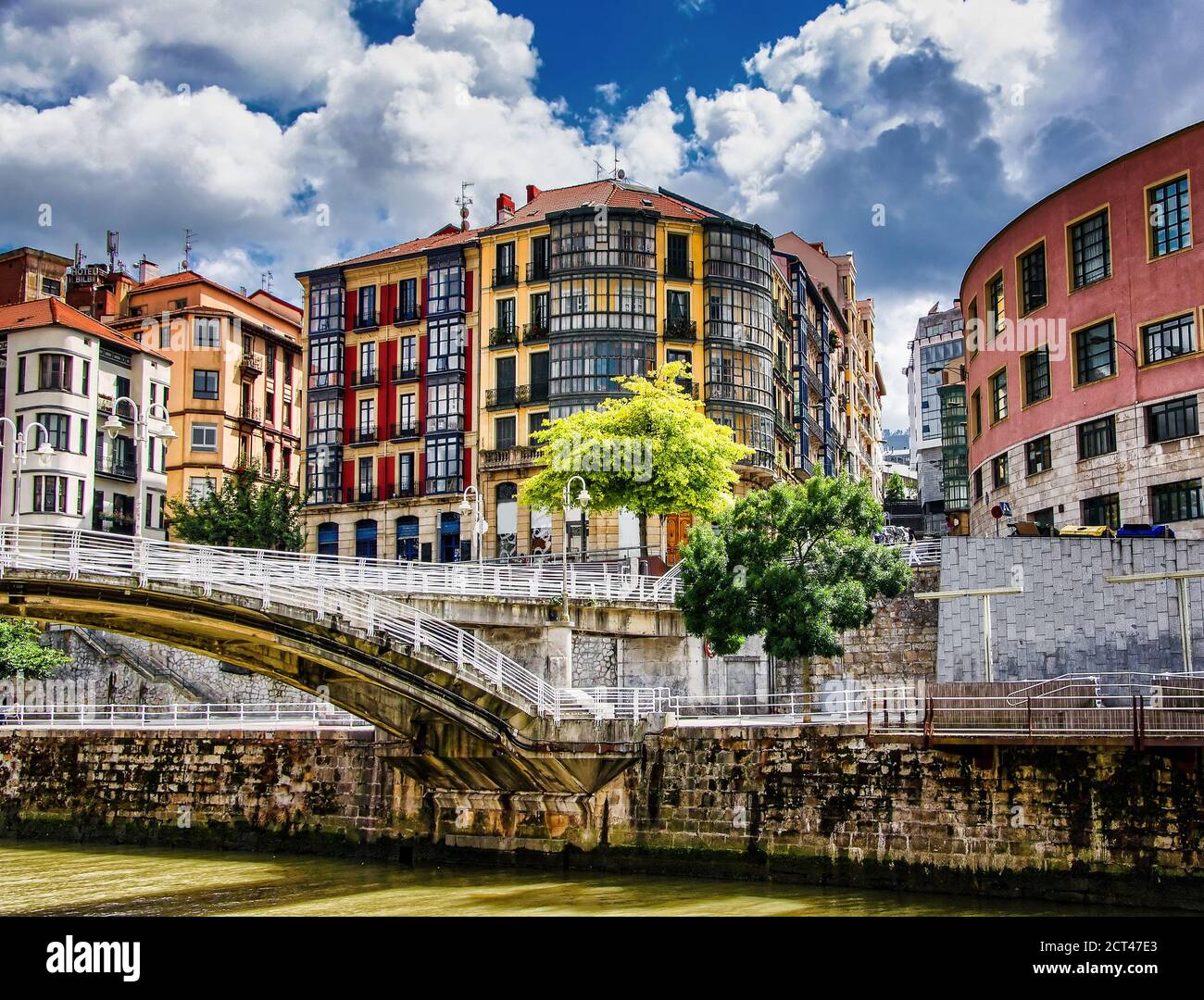 Bilbao bridge and buildings hi-res stock photography and images - Alamy