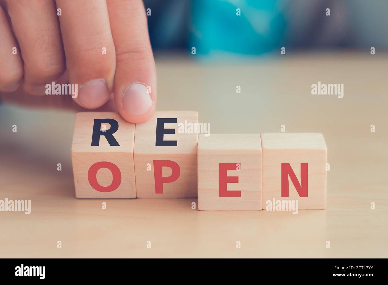 Wooden cube flip block hi-res stock photography and images - Alamy